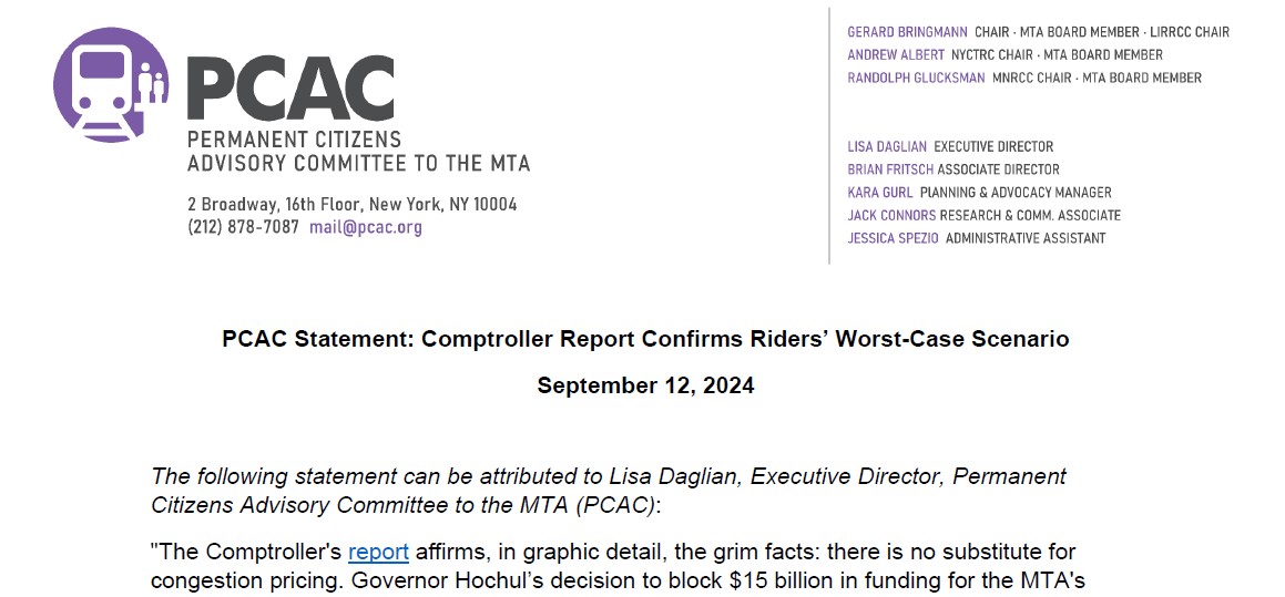 PCAC Statement: Comptroller Report Confirms Riders’ Worst-Case Scenario ...