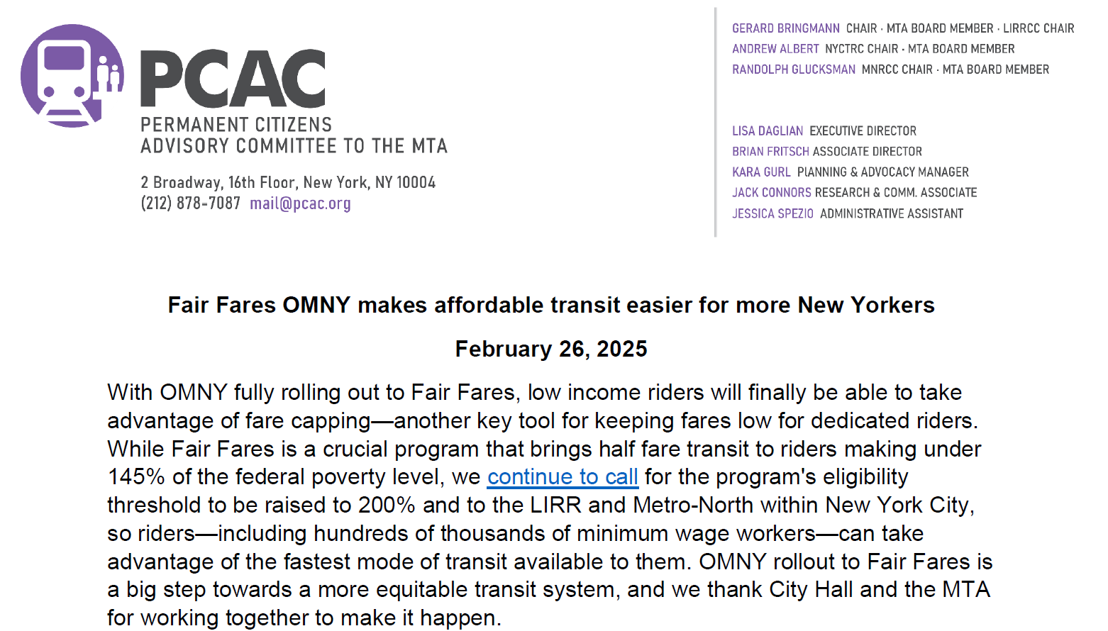 Fair Fares OMNY Makes Affordable Transit Easier for More New Yorkers - PCAC